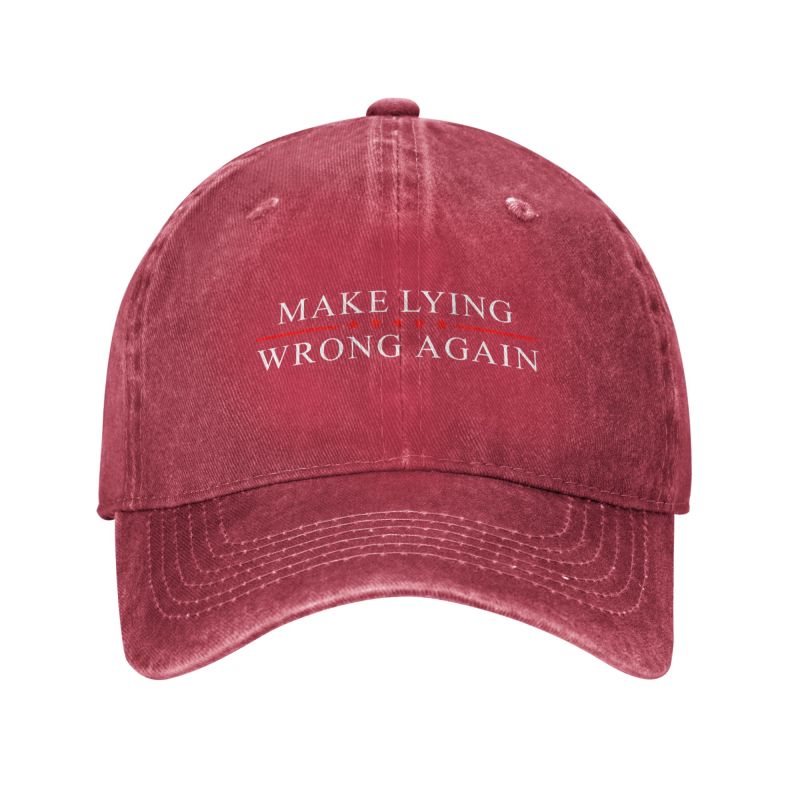 Make Lying Wrong Again Hat Denim Hat Adjustable Baseball Cap | eBay
