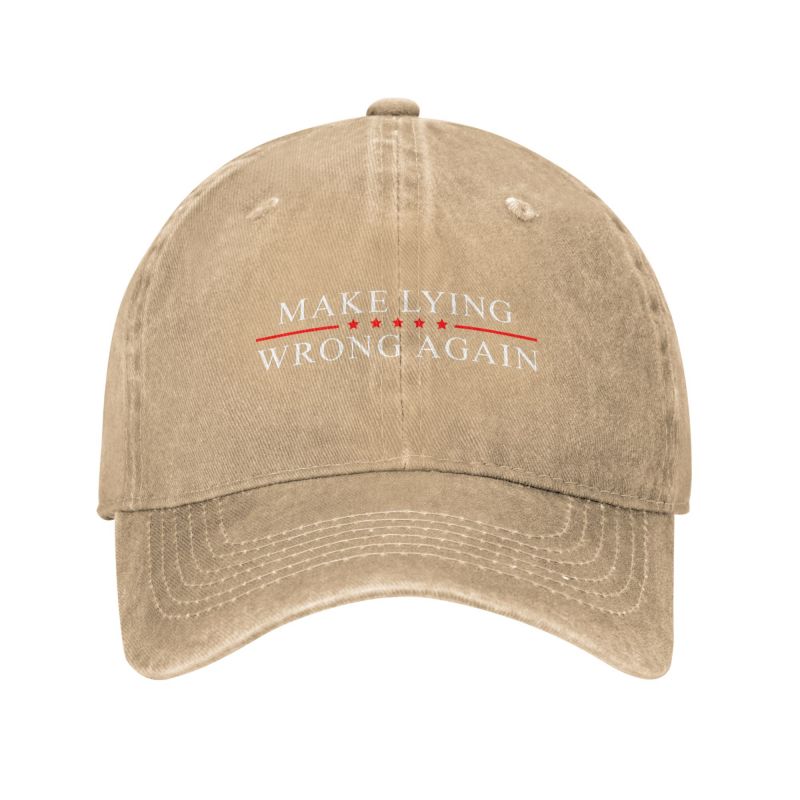 Make Lying Wrong Again Hat Denim Hat Adjustable Baseball Cap | eBay