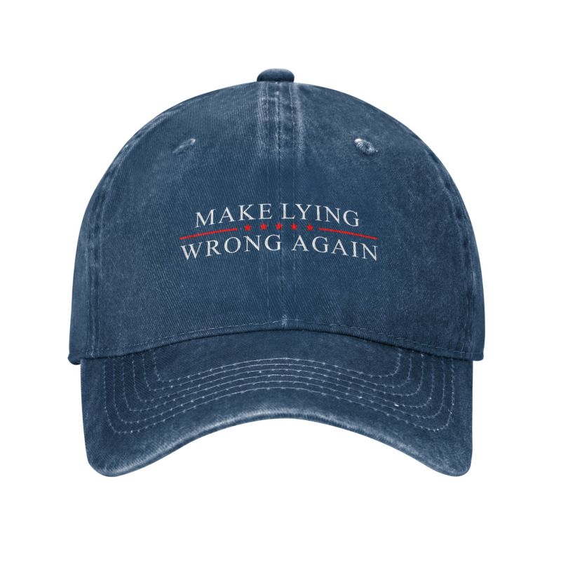 Make Lying Wrong Again Hat Denim Hat Adjustable Baseball Cap | eBay